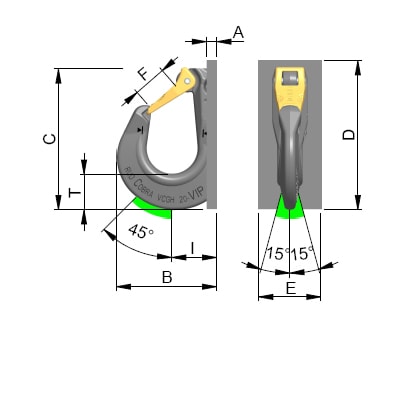 VCGH-S Excavator Hooks - Ready for Welding | RUD Australia